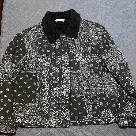 MNML | Jackets & Coats | Bandana Sherpa Trucker Jacket | Poshmark
